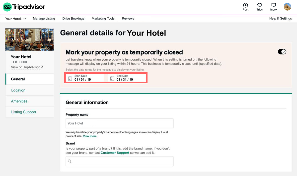 How to Mark Your Property as Temporarily Closed on Tripadvisor